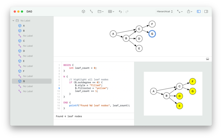 Process Graph by GVPR - Graph Galaxy